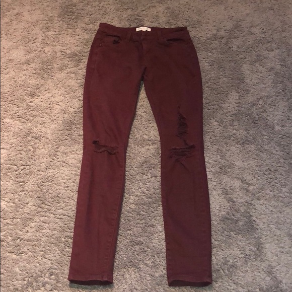 love, Fire | Jeans | Only Once Worn Maroon Skinny Jeans | Poshmark